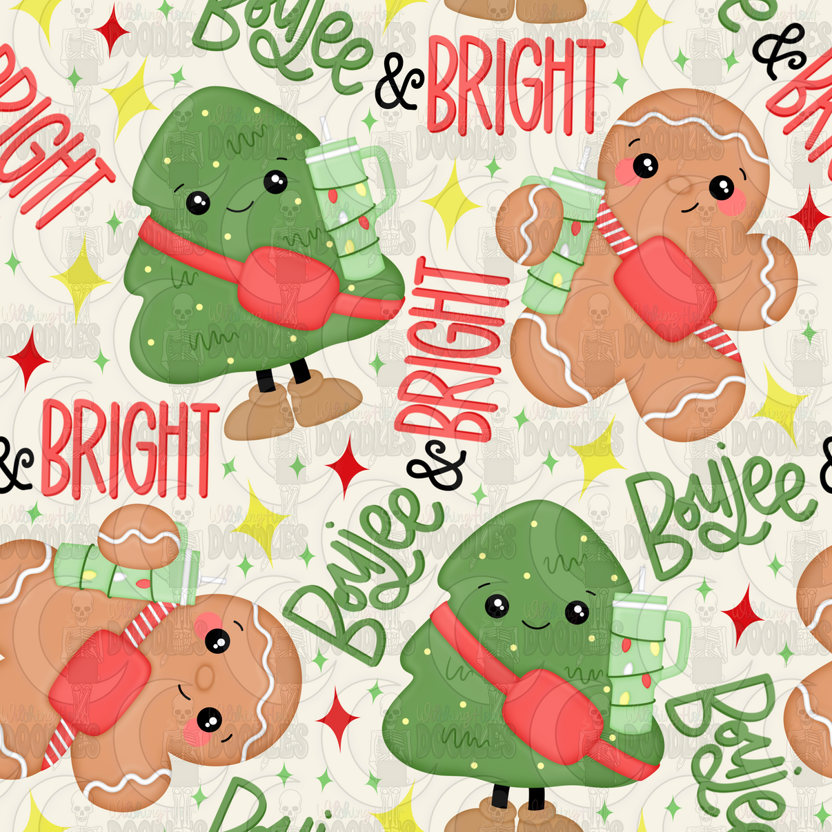 Boujee & Bright (Seamless) – Witching Hour Doodles